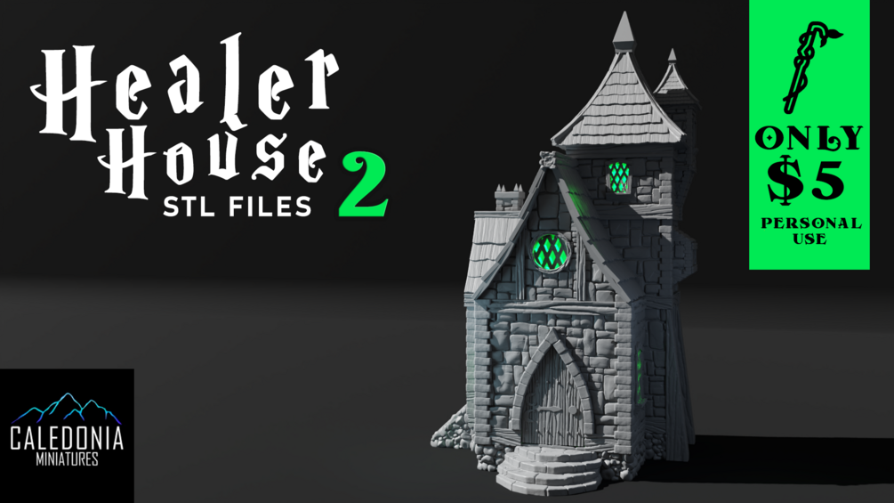 Healer House 2 - 3D Printable STL Files - Personal Use