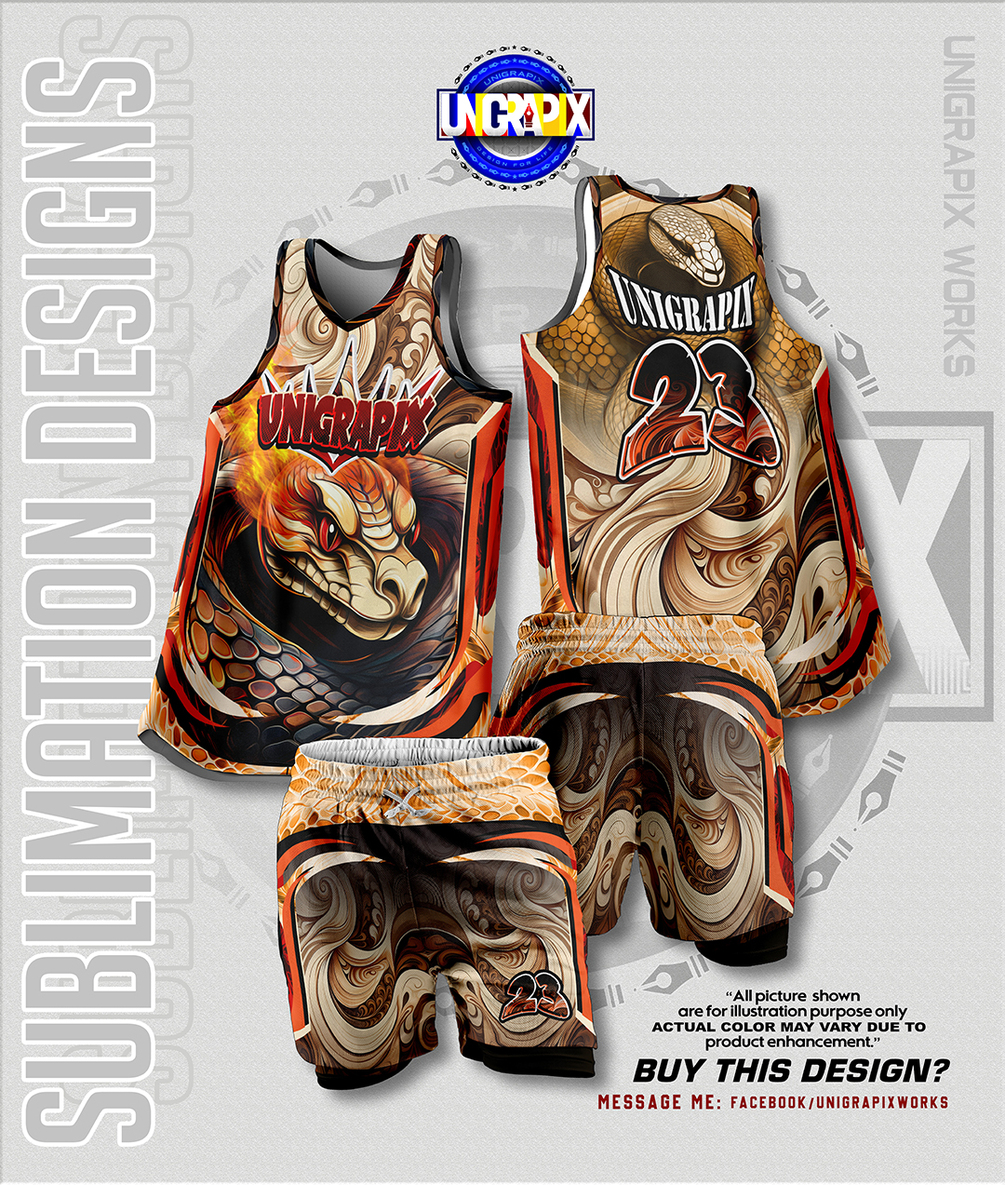 Jersey Basketball design | 2025 | Fully Editable | Snake concept | PSD