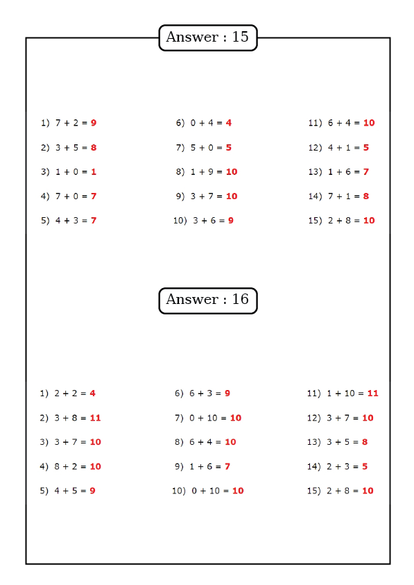 Math Worksheets 16 Printable Pages PDF, Math Book for Kindergarten ...