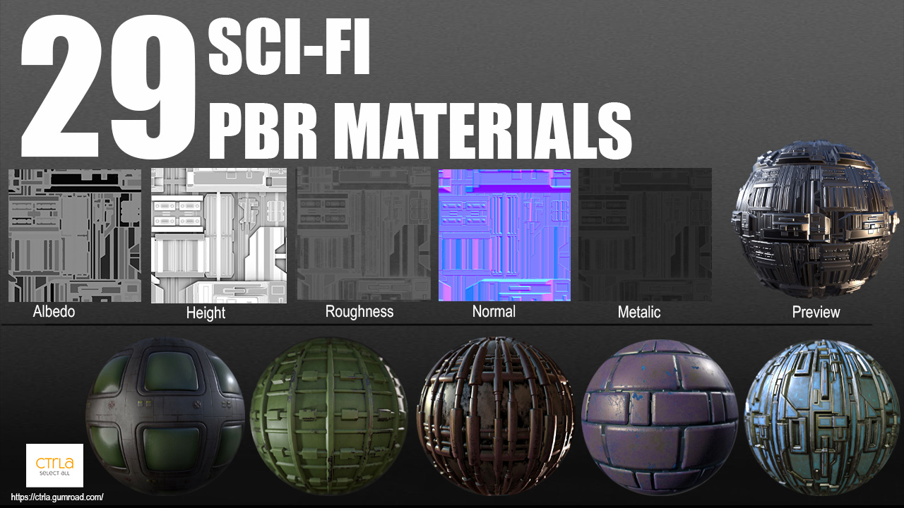 SCI-FI Vol-10 PBR Materials Pack