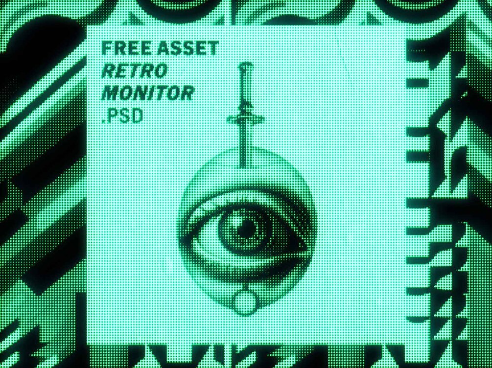 Free Asset - Retro Monitor .PSD