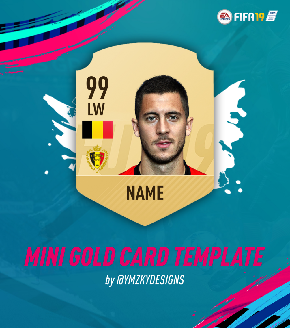 FIFA 19 Mini Card Template / MockUp