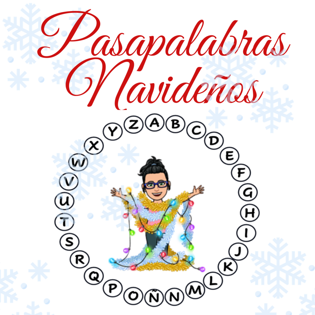 Colección de 5 Pasapalabras Navideño + Soluciones + Plantillas