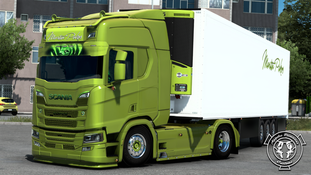 Scania R "Green Python" Martin Pakos Combo Skin (Scania R SCS & Eugene)