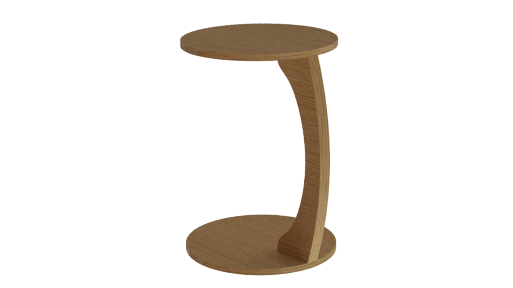 Parametric Curved Arc Cantilever Side Table DXF File | Ø45 × H64 cm ...