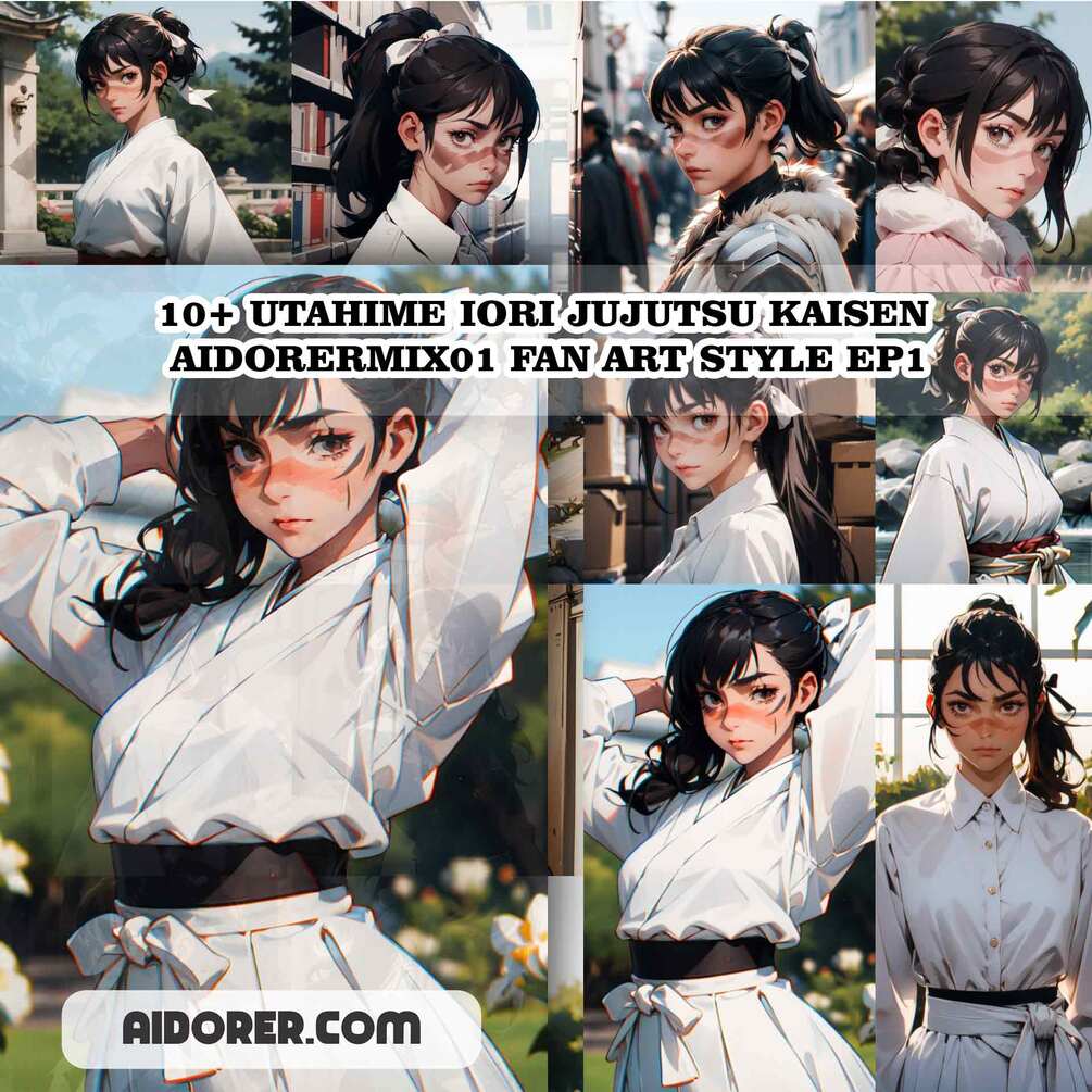 10+ UTAHIME IORI JUJUTSU KAISEN AIDORERMIX01 FAN ART STYLE EP1
