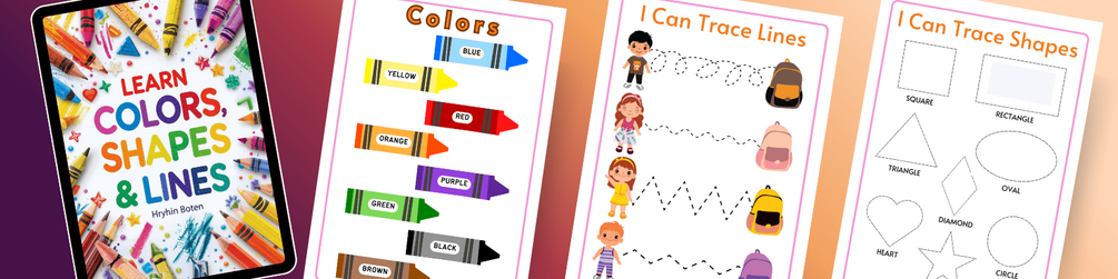 Preschool Fun Learning Pack: Line Tracing, Colors, Shapes & Curves ...