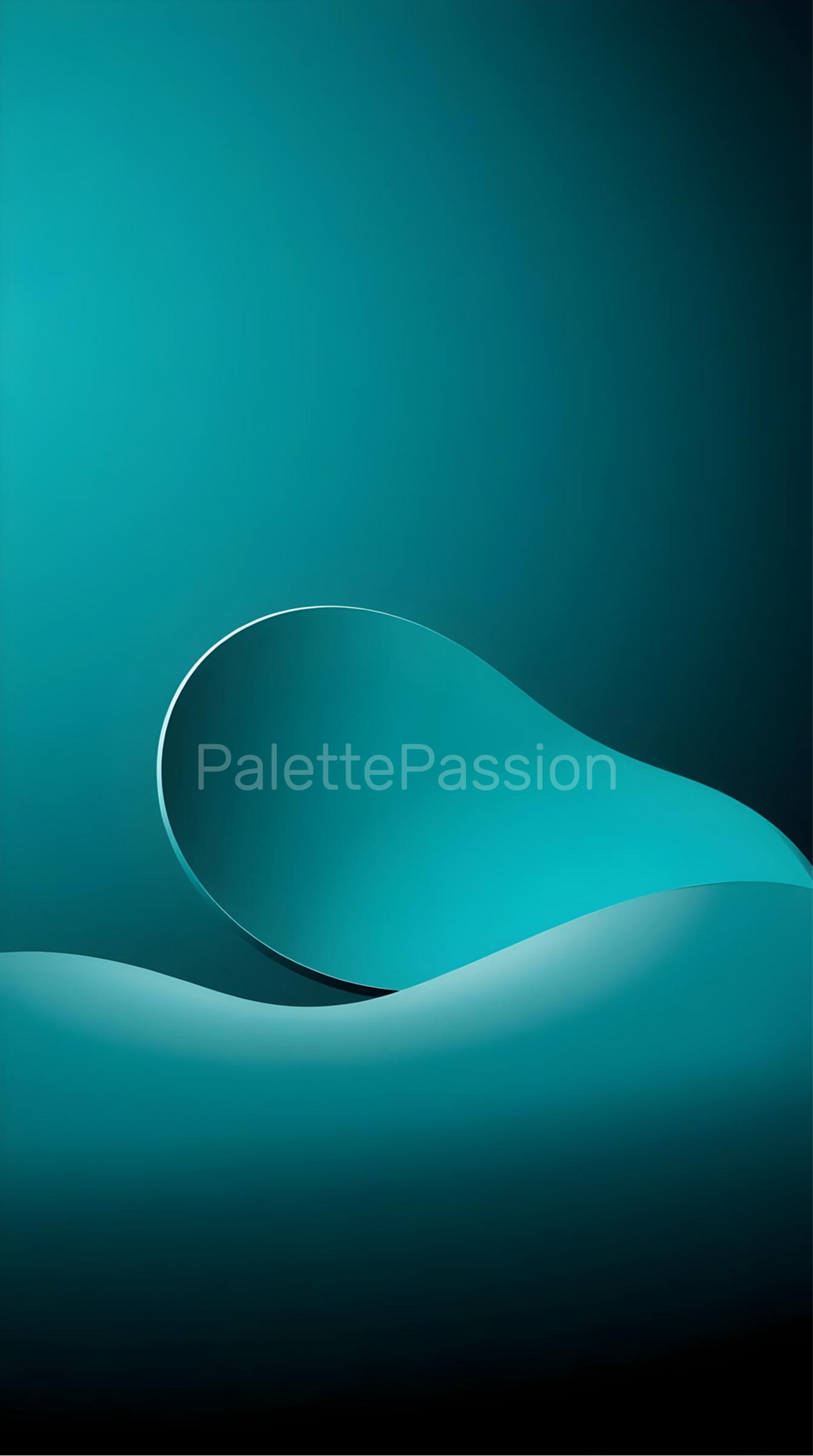 Teal Gradient: Clean Abstraction digital wallpaper