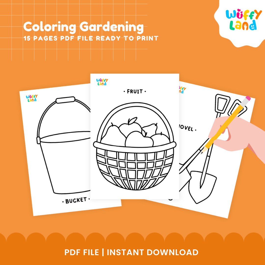 Coloring Gardening Activity - Fun Gardening Printables for Kids