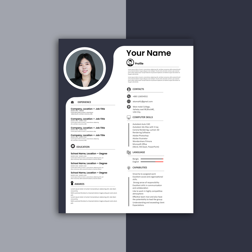Professional Resume Design Bundle . Modern CV Templates for Job ...