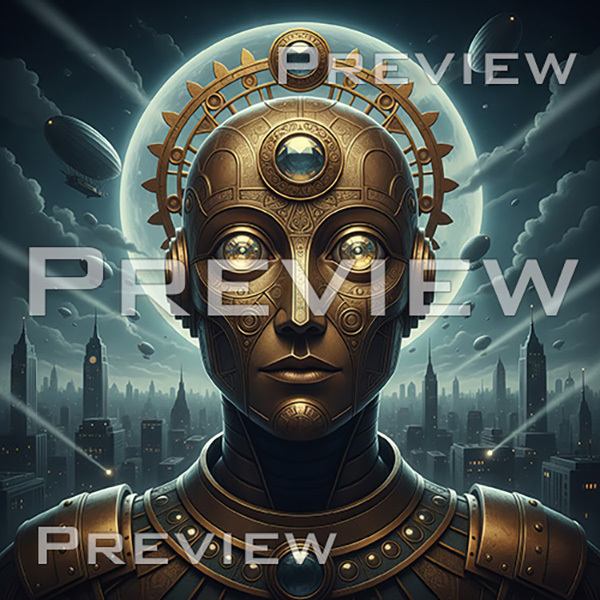 Clockwork Oracle — Steampunk AI Visionary