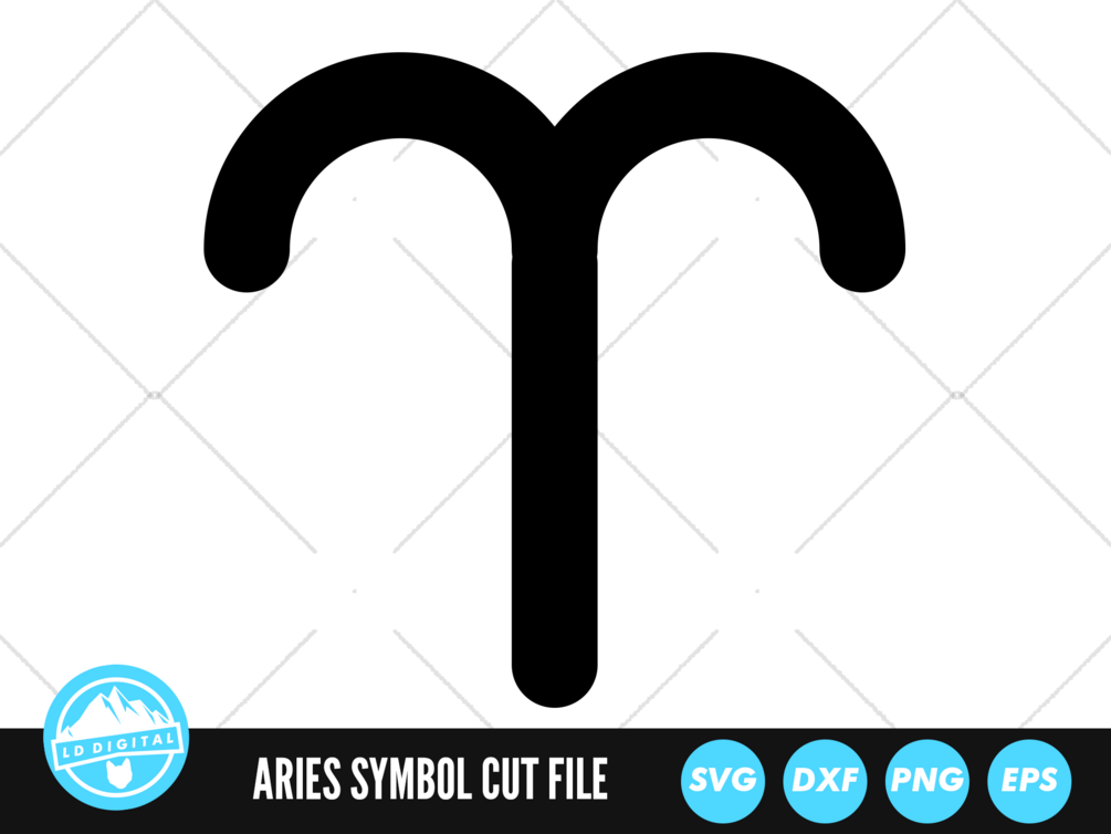 Aries Zodiac Symbol SVG Files | Zodiac Symbol Cut Files | Horoscope ...