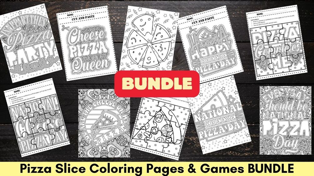 Pizza Slice Coloring Pages & Games - Fun National Pizza Day Activities ...