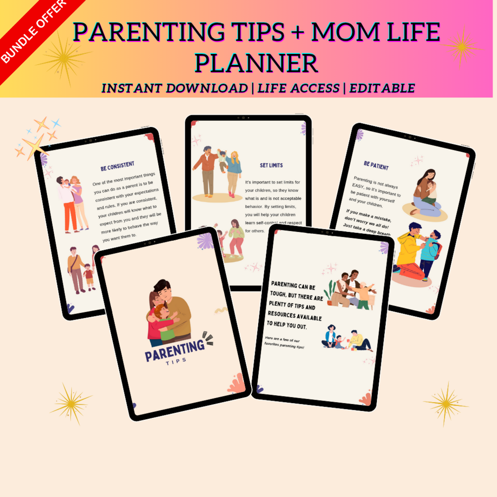 PARENTING TIPS + MOM DIGITAL PLANNER