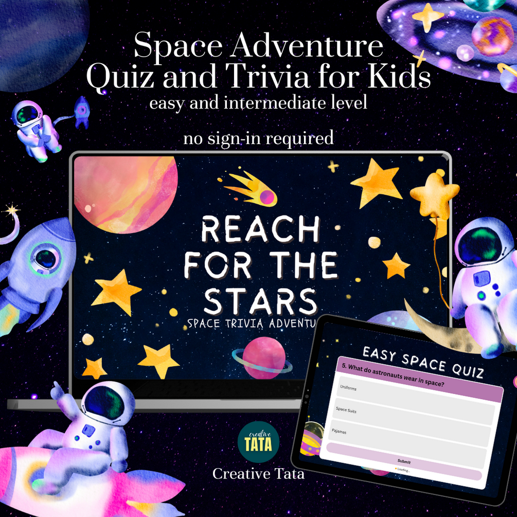 Space Adventure Quiz and Trivia for Kids Creative Tata with FREEBIE