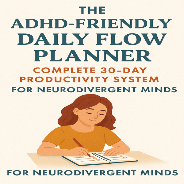 ADHD Focus & Flow System: Screen-Free Tools + Daily Planner for Calm ...