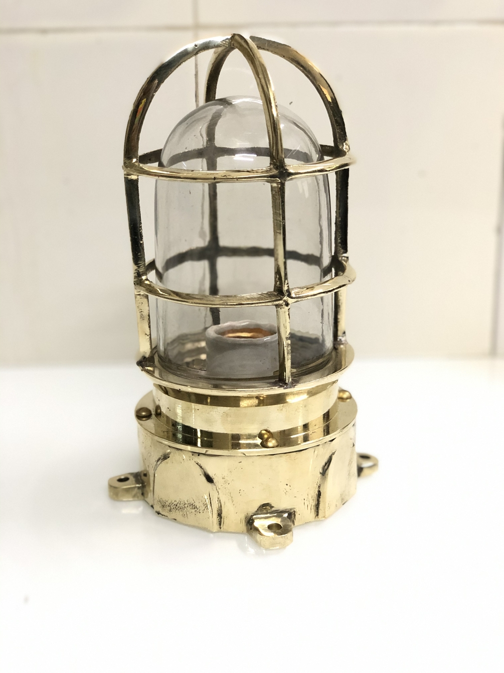Marine Replica Solid Brass Ship Mount Bulkhead Passageway Light Fixture