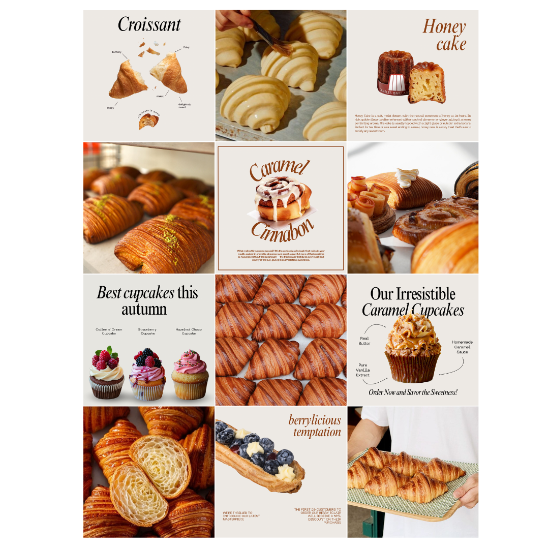 IG feed template for bakery