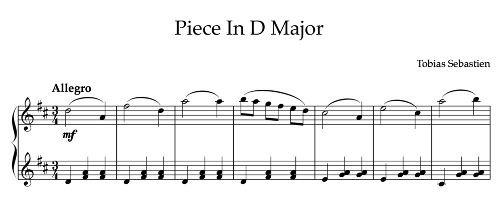 Piece in D Major