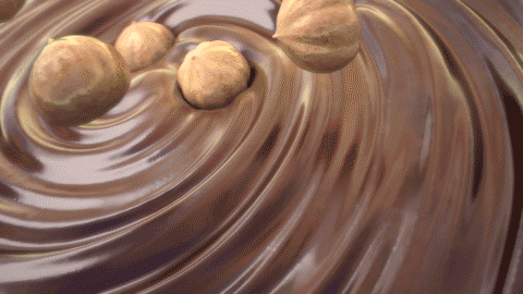 Drop,chocolate,nuts, Houdini + hip.file,Redshift.
