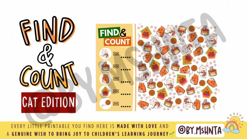 Find & Count Activity – Cat Edition for Little Learners