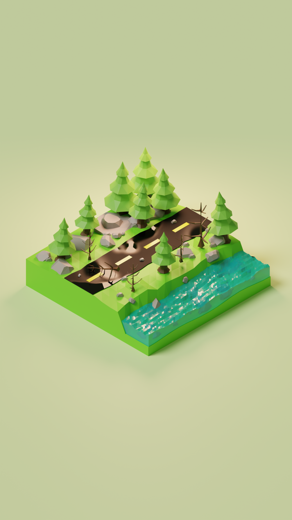 Soothing Forest Road Loop 🌳🚗 | 3D Nature Live Wallpaper