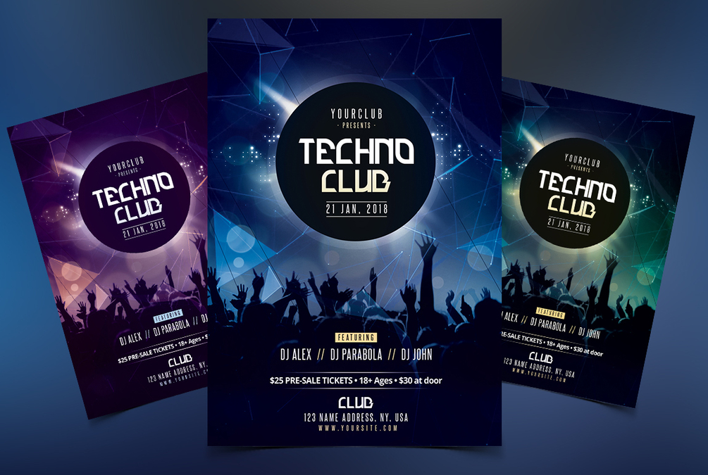 Techno Club Flyer Template