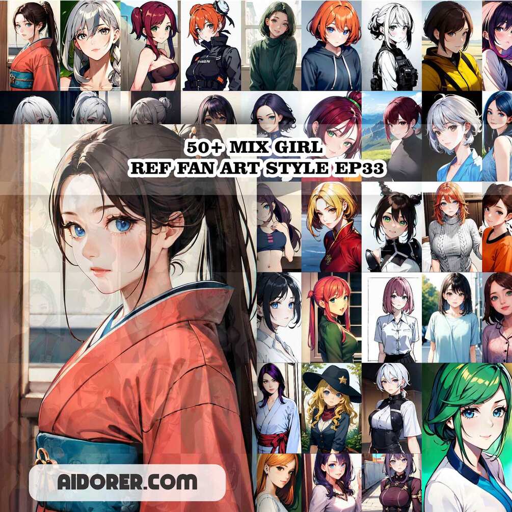 50+ MIX GIRL REF FAN ART STYLE EP33
