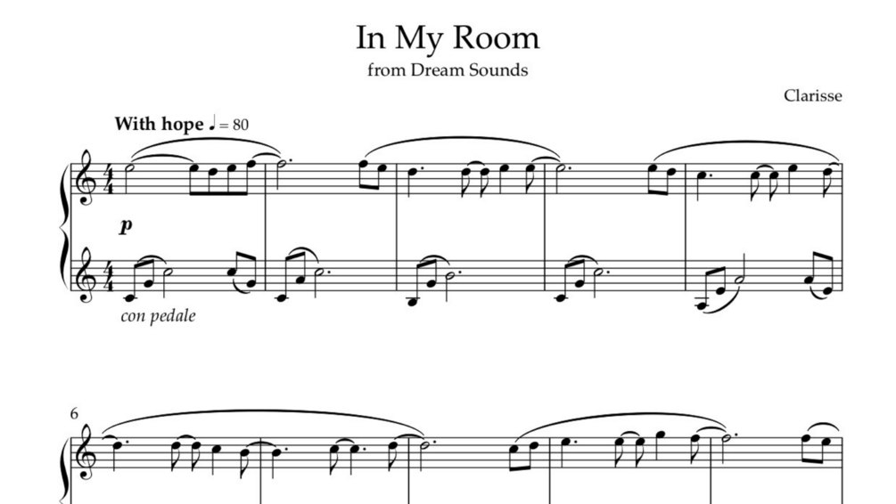 In My Room - Sheet Music