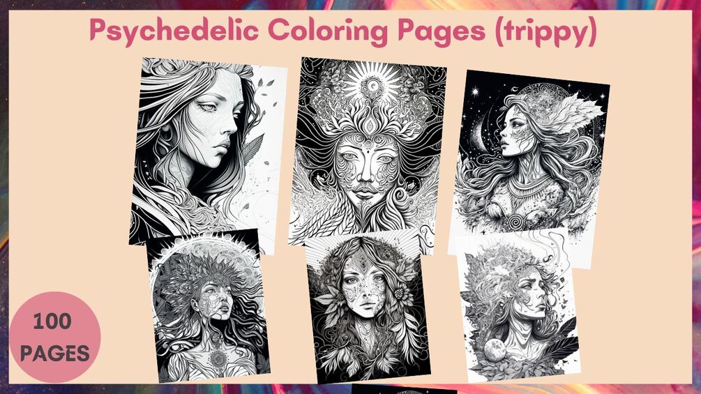 Psychedelic Coloring Pages (trippy)
