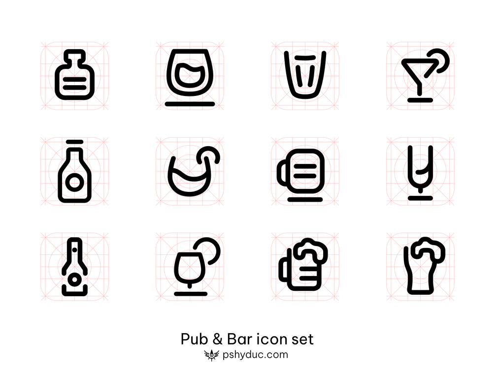 Pub & Bar Icon set