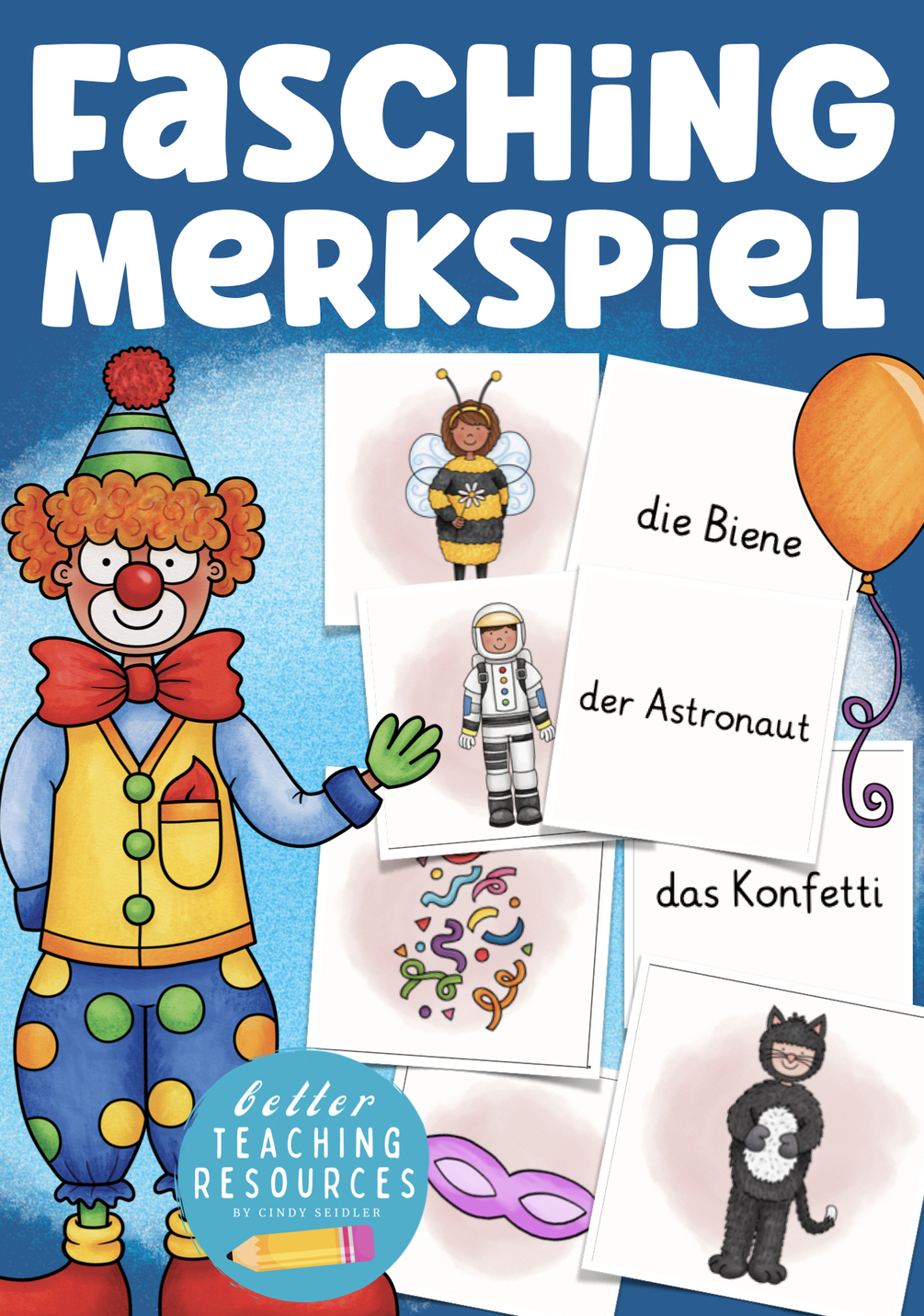 German vocabulary game Carnival Deutsch Fasching oder Karneval