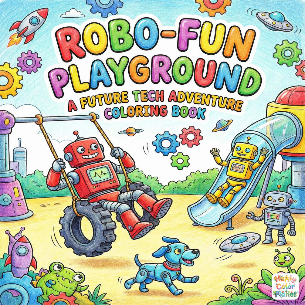 Robot Coloring Book Pages, Printable Coloring Book PDF, 60 Coloring ...