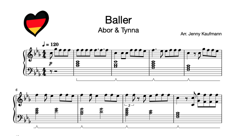 Abor & Tynna - Baller 🇩🇪 Sheet music