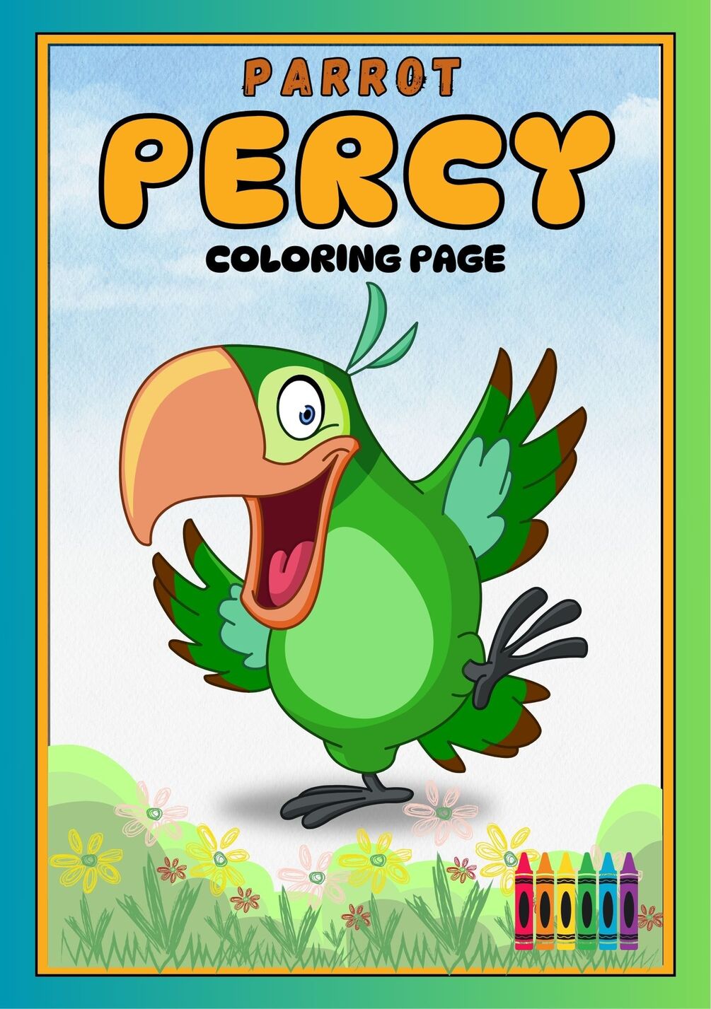 Percy parrot, 16 Coloring Page For Kids