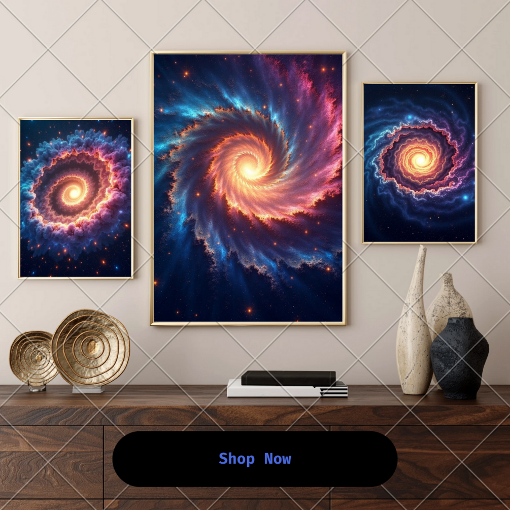 Starlit Dreams — 4-Piece Galaxy Wall Art Collection | Milky Way ...