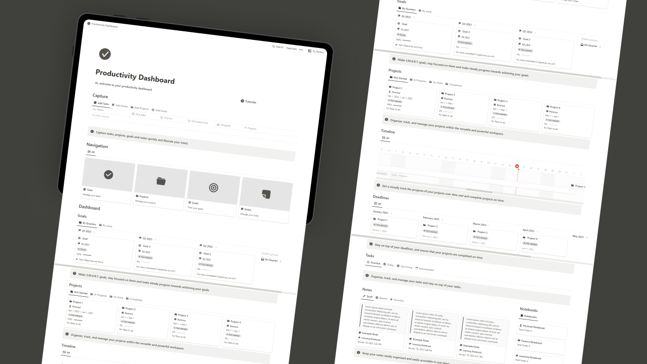 Notion Productivity Dashboard