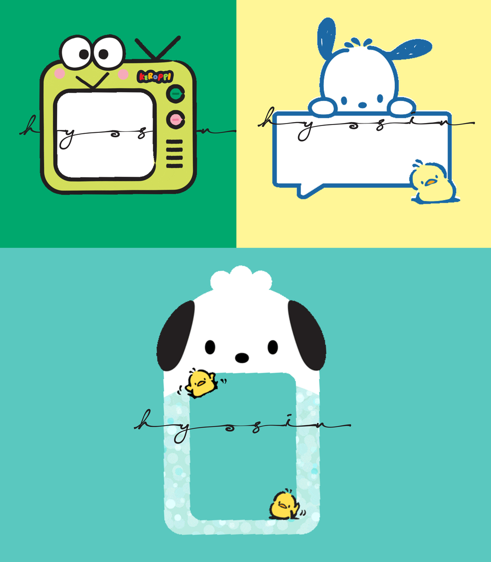sanrio frame png pack 3ver.