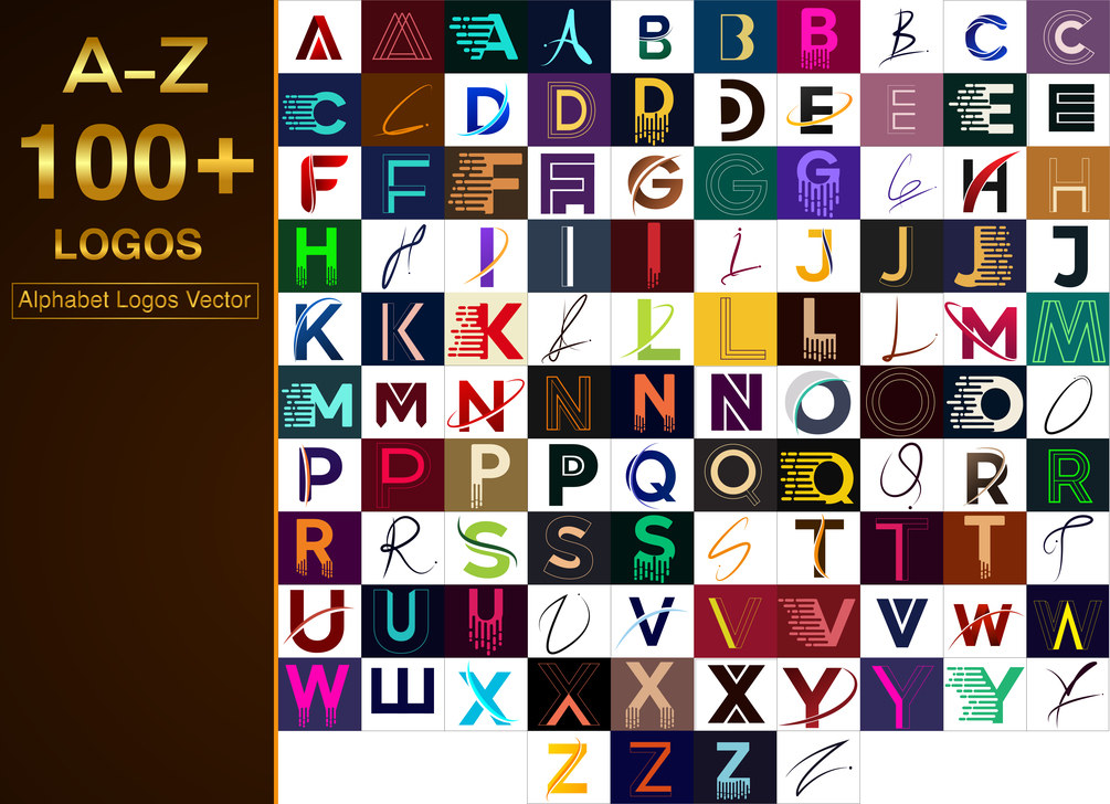 Modern English Alphabets Logo Design Editable Vectors in Gradient and ...