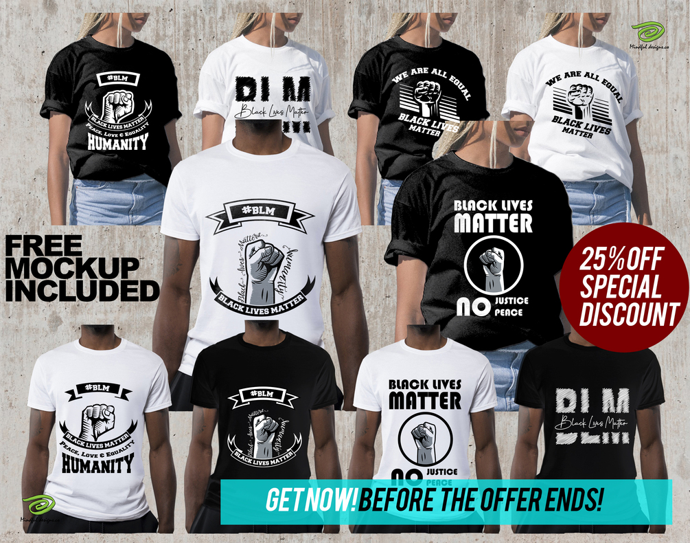 Black lives Matter SVG Bundle, PNG Bundle, BLM Svg, BLM PNG, Set 4