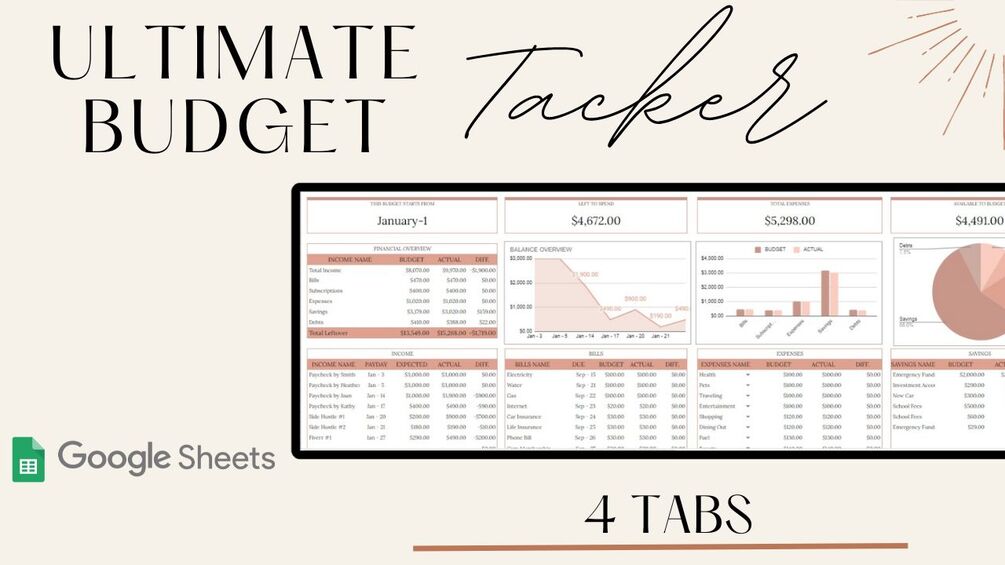 Ultimate Budget Tracker [Google Sheets] [NEW]
