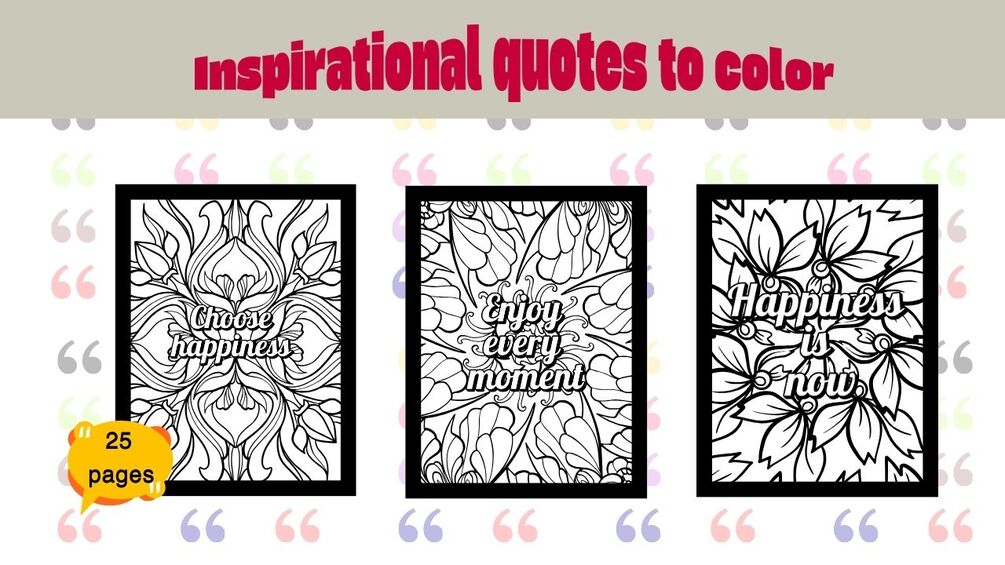 Printable Inspirational Coloring Pages – Motivational Quotes for ...