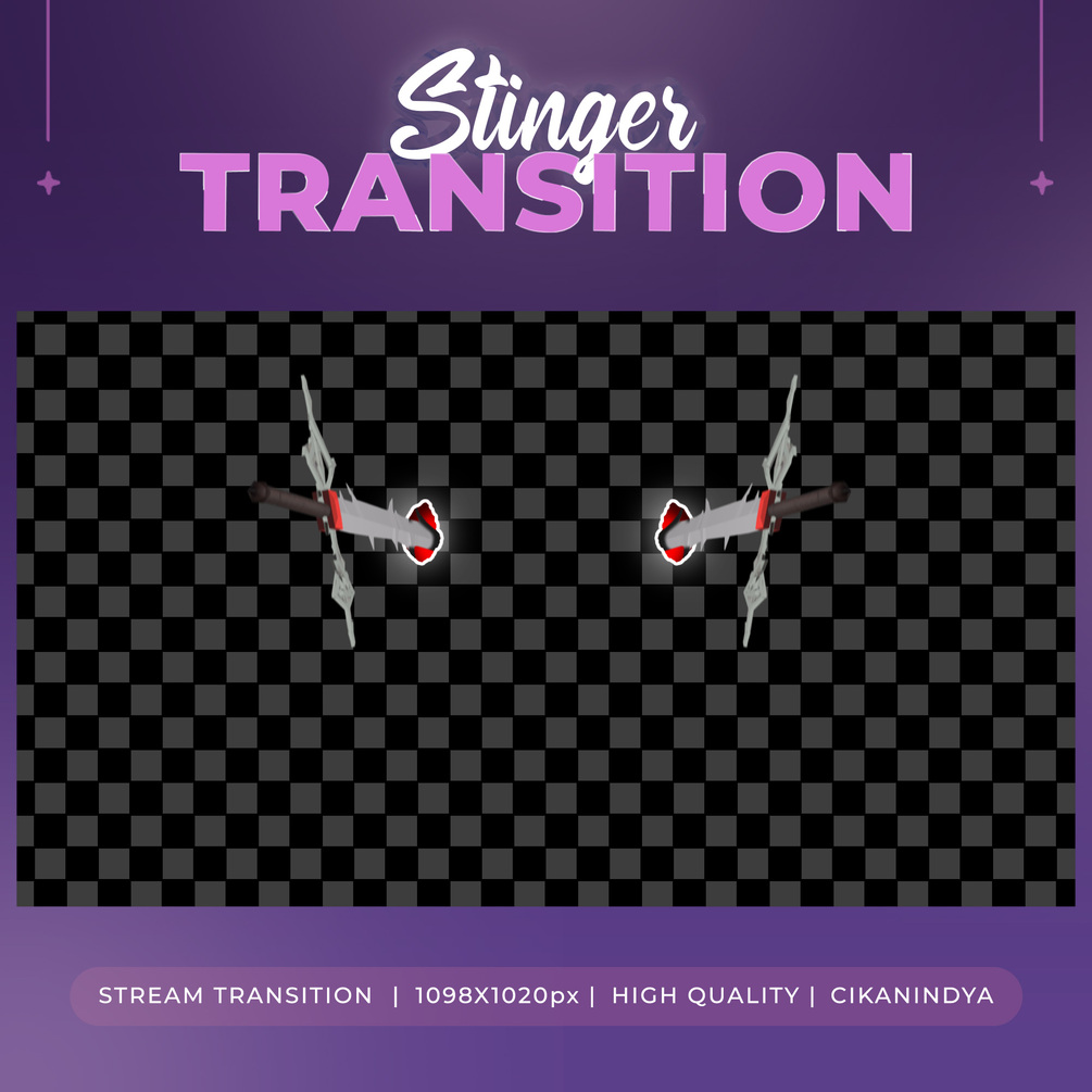 Animated Stinger Transition Ninja Blades | Rapid Sword Strike Effect ...