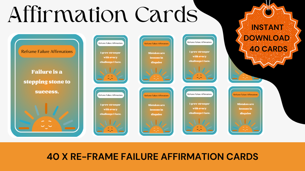 Re-frame Failure Affirmation Cards