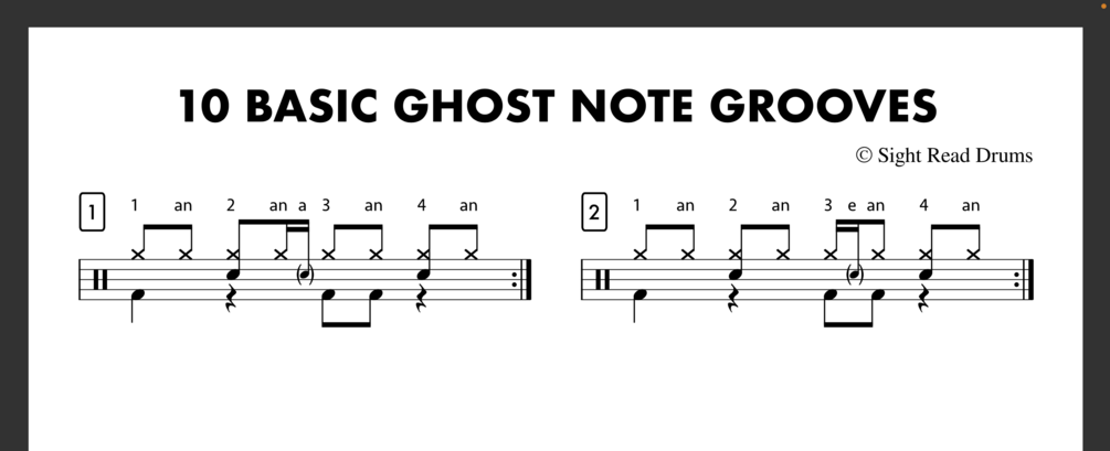 10 Basic Ghost Note Grooves