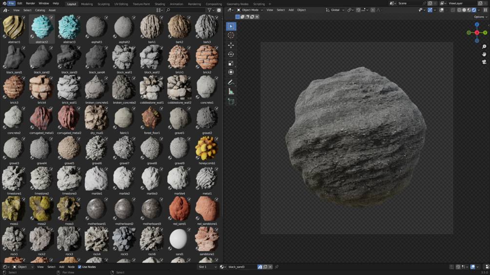 Material pack for Blender | 75+ 1k PBR materials