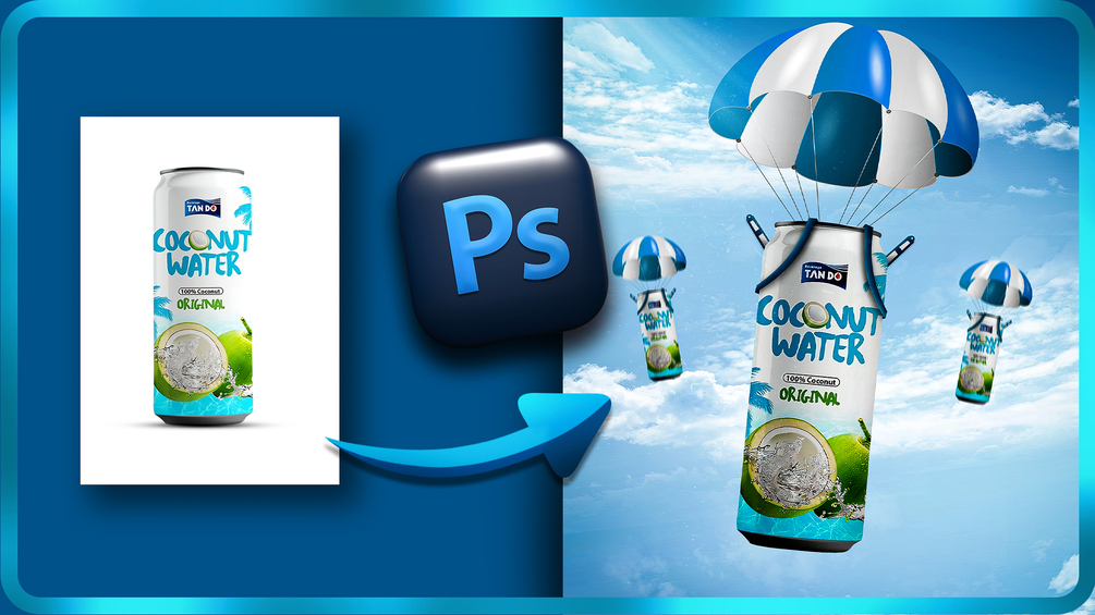 Coconut Water Poster Design | Photoshop