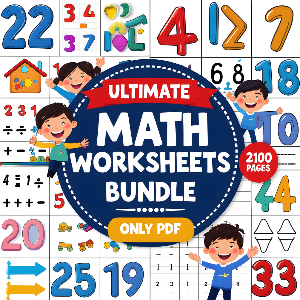 Ultimate Math Worksheets Bundle for Kids – Fun and Comprehensive Learning!