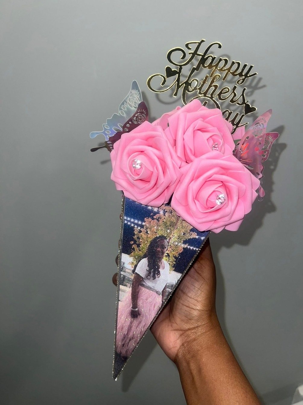 Editable Mother’s Day Photo Flower Cone – Canva Template