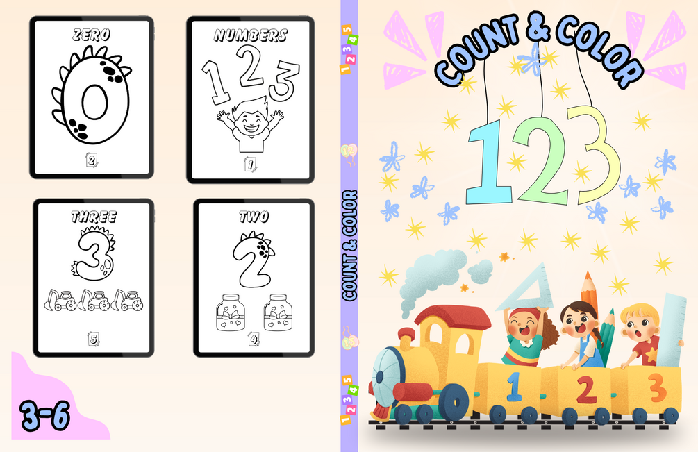 Count & color : Numbers coloring book